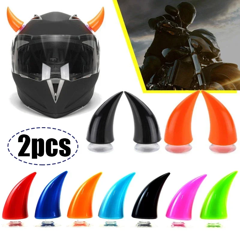 Multicolor-Motorcycle-Helmet-Devil-Horns-Electric-Bike-Car-Styling ...