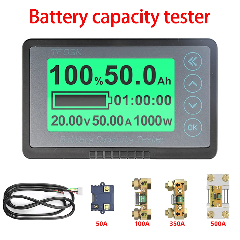 TF03K Digital Battery Capacity Tester 8 120V 0 500A Voltmeter ...