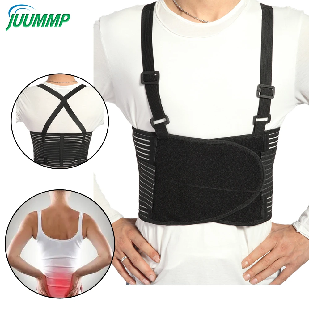 Industrial-Work-Back-Brace-Removable-Suspender-Straps-for-Heavy-Lifting ...