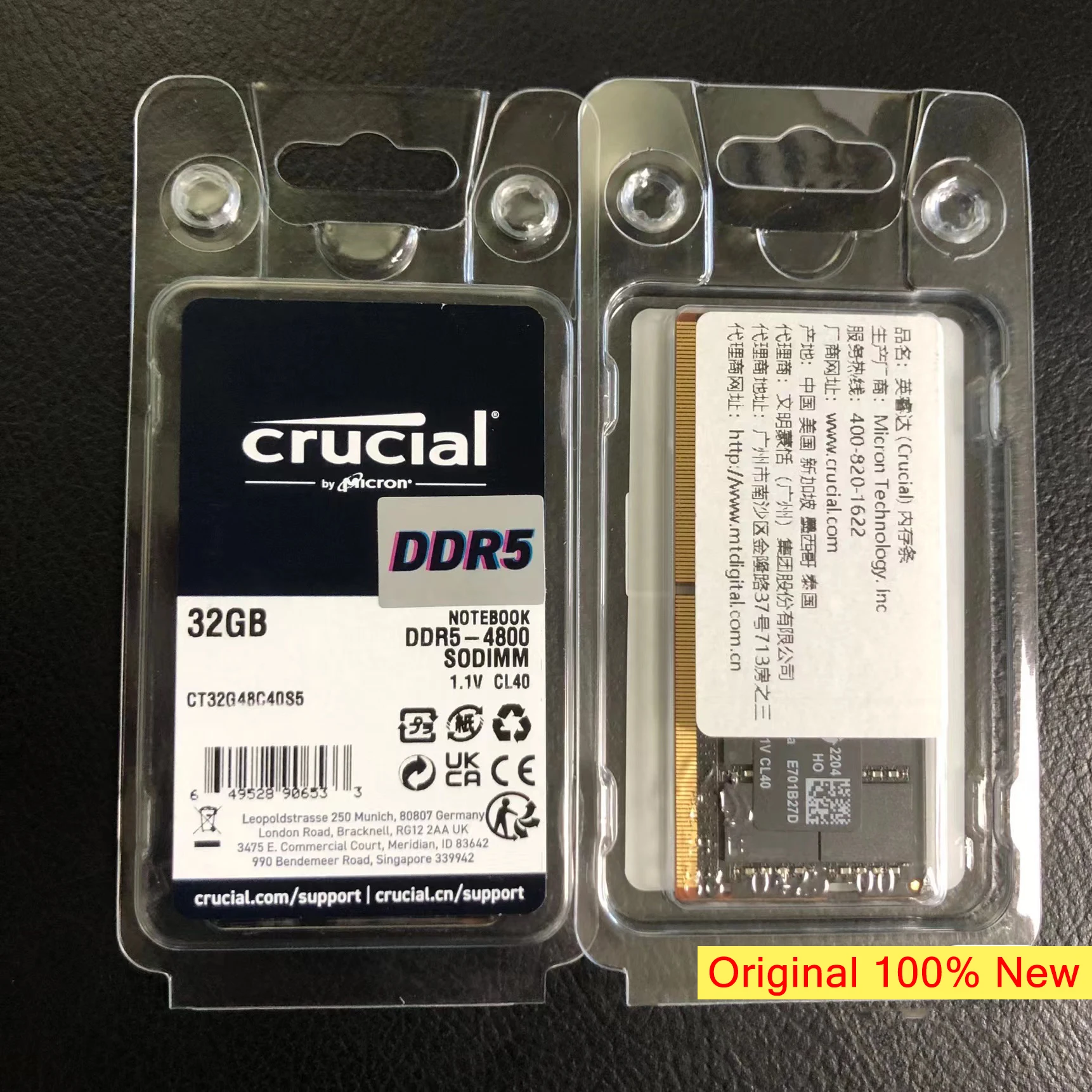 Original Crucial RAM DDR5 16GB 32GB 4800MHz 5600MHz CL40 Memoria Ram ...