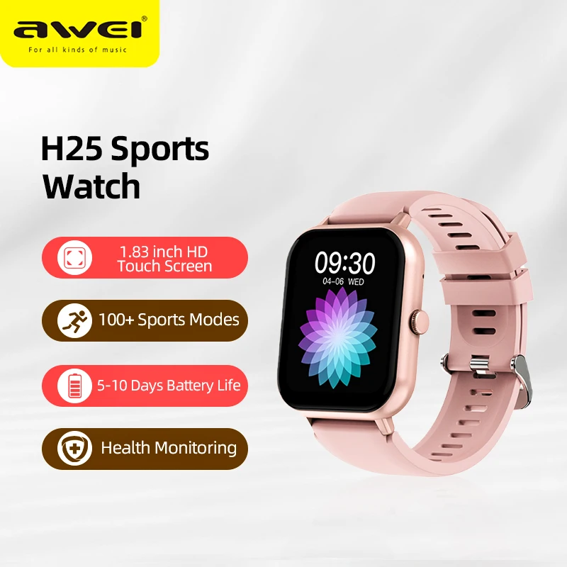Awei-H25-Smart-Watch-For-Women-Men-Bluetooth-Call-Heart-Rate-Sleep ...