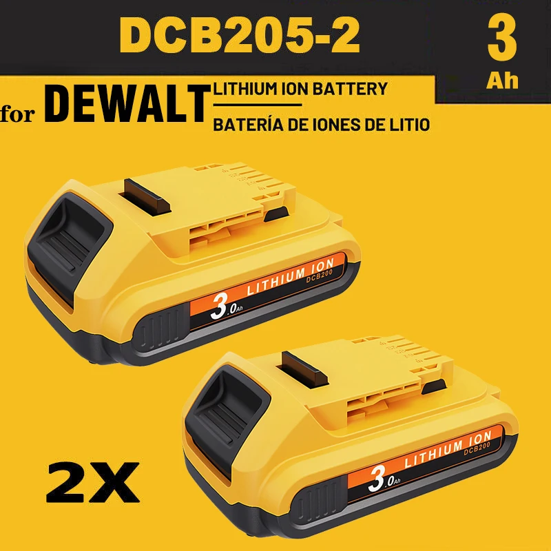 2-PACK-Original-For-DeWalt-20V-DCB184-Battery-18V-3Ah-Li-Ion-Battery ...