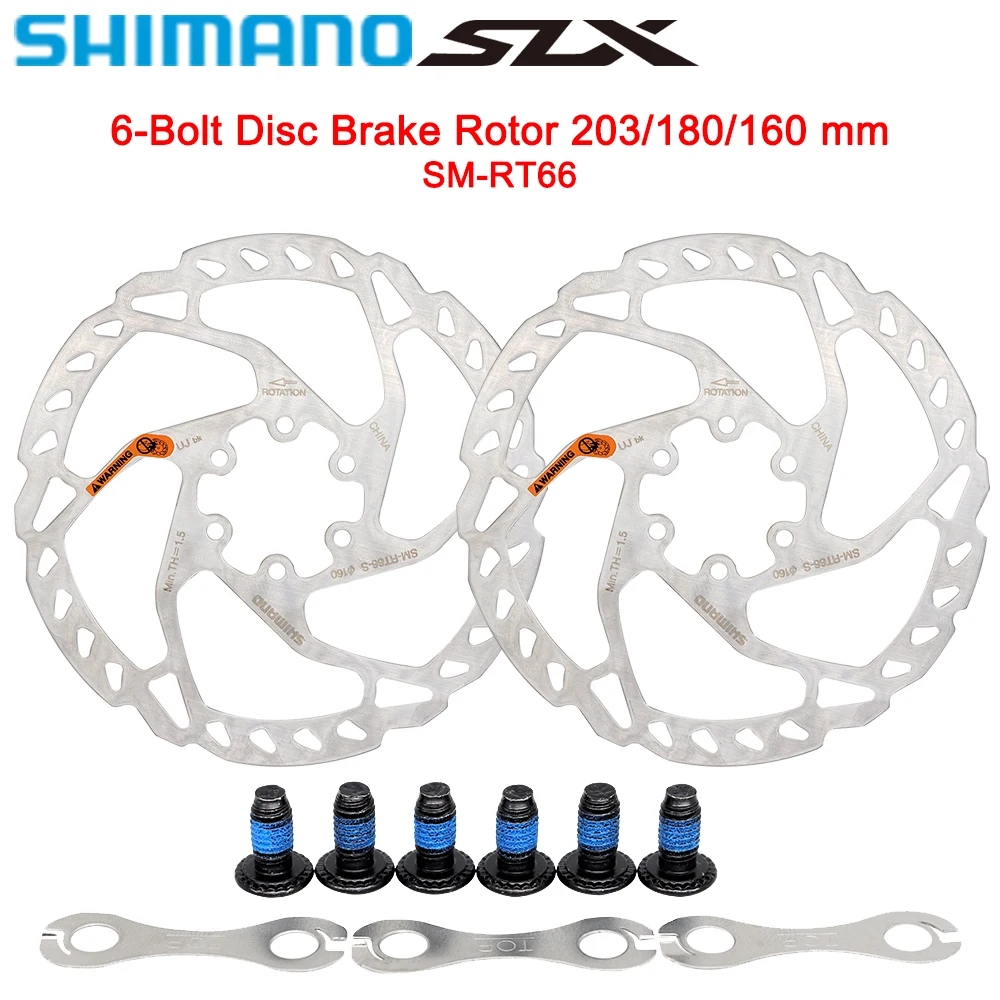 Shimano-Deore-SLX-SM-RT66-6-Bolt-Disc-Brake-Mountain-bike-Rotor-160mm ...