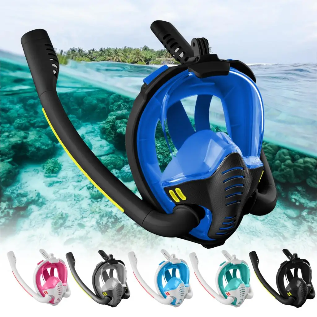 Adult-Diving-Mask-Scuba-Double-Snorkel-Full-Face-Anti-Fog-K2-Snorkeling ...