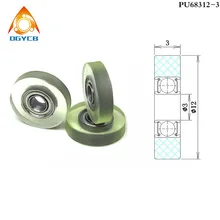 1pcs OD 10 mm PU Coated Rollers With 693 Bearing 3x10x4 mm PU69310-4 ...
