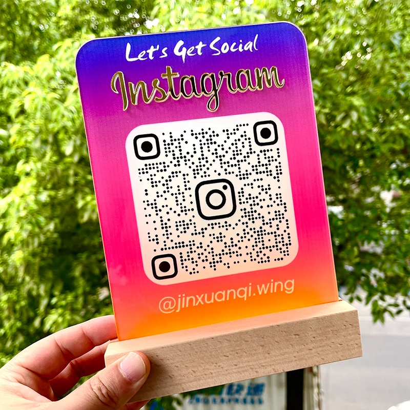Custom-Social-Media-Sign-Instagram-Code-With-The-Lights-Business-Plate ...