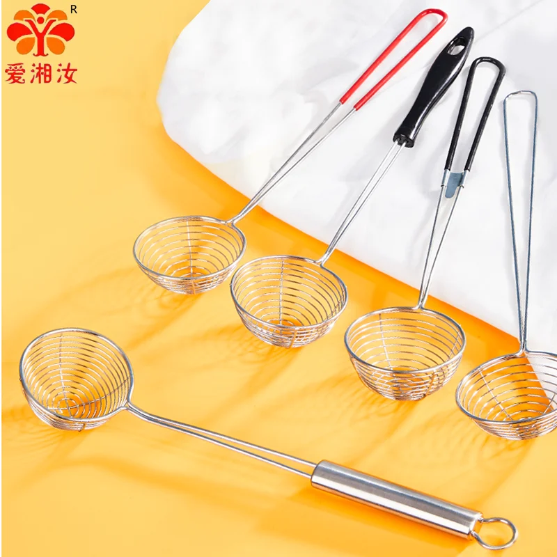 Aixiangru Red Handle Strainer,Stainless Steel Bubble Tea Colander,Boba ...