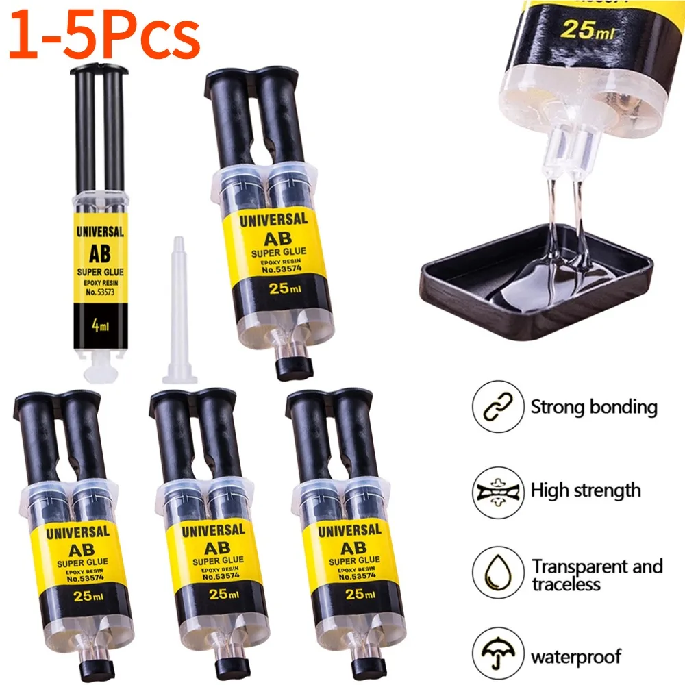 1-5Pcs 25ml Box Epoxy Resin AB Adhesive Waterproof And High Temperature ...