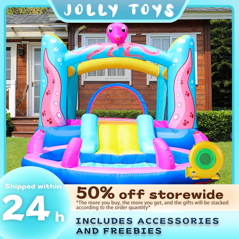 Factory-Customized-Octopus-Model-Inflatable-Water-Slide-Bounce-House ...
