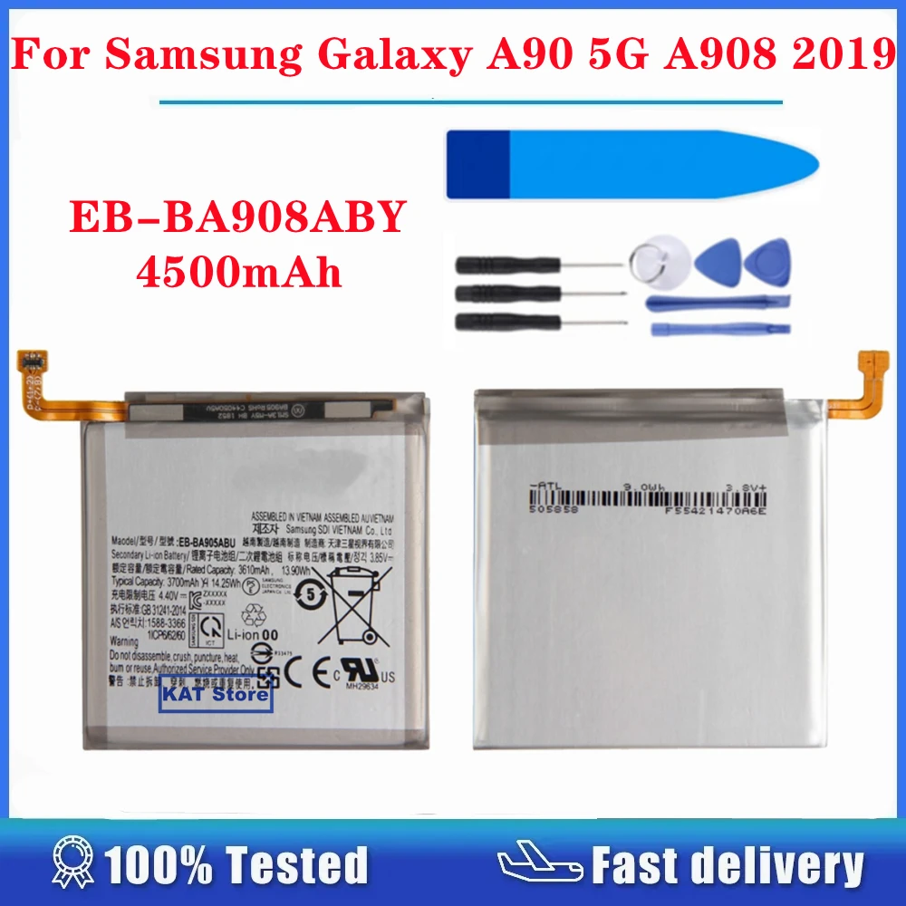For-Samsung-Galaxy-A90-5G-A908-2019-EB-BA908ABY-4500mAh-Mobile-Phone ...