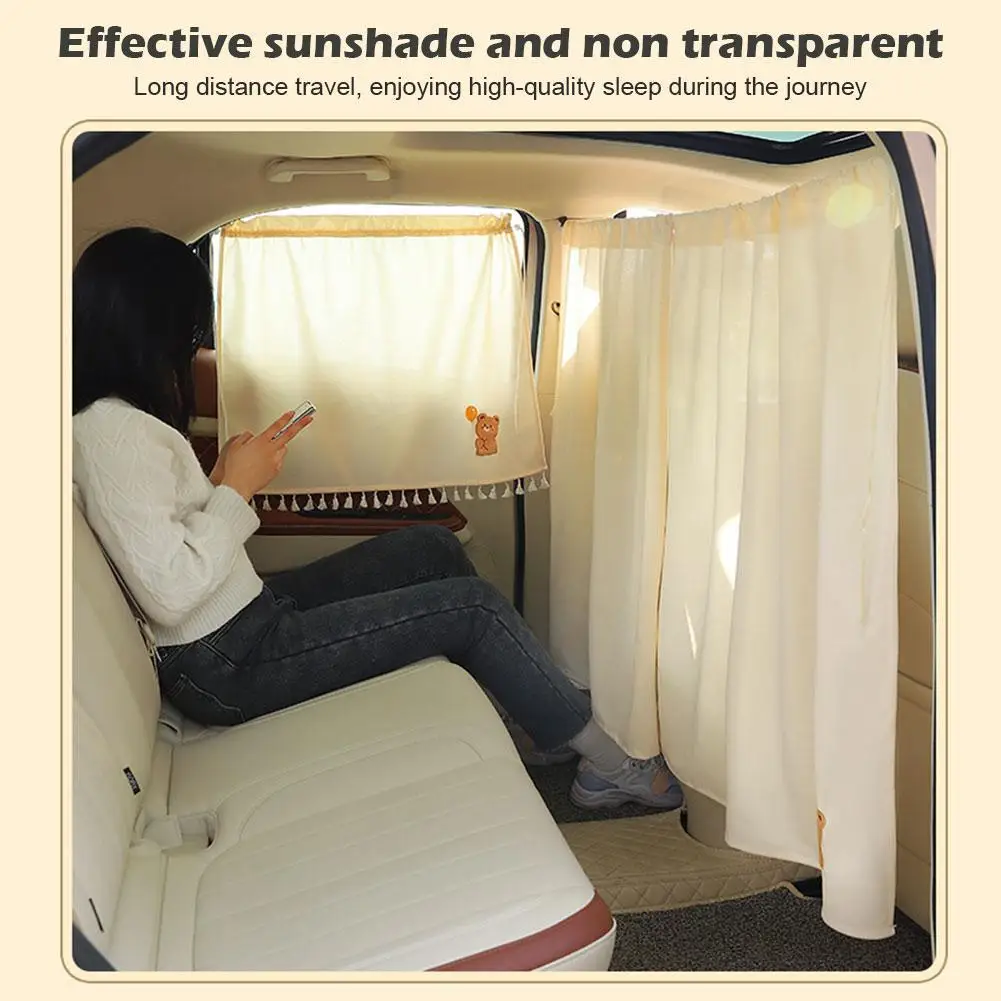1pcs Car Privacy Partition Curtain Sunscreen Shading Curtain Taxi Cab