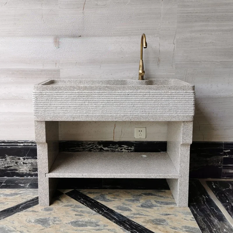 Stone-Laundry-Tub-with-Washboard-Home-Balcony-Marble-Material-Laundry ...