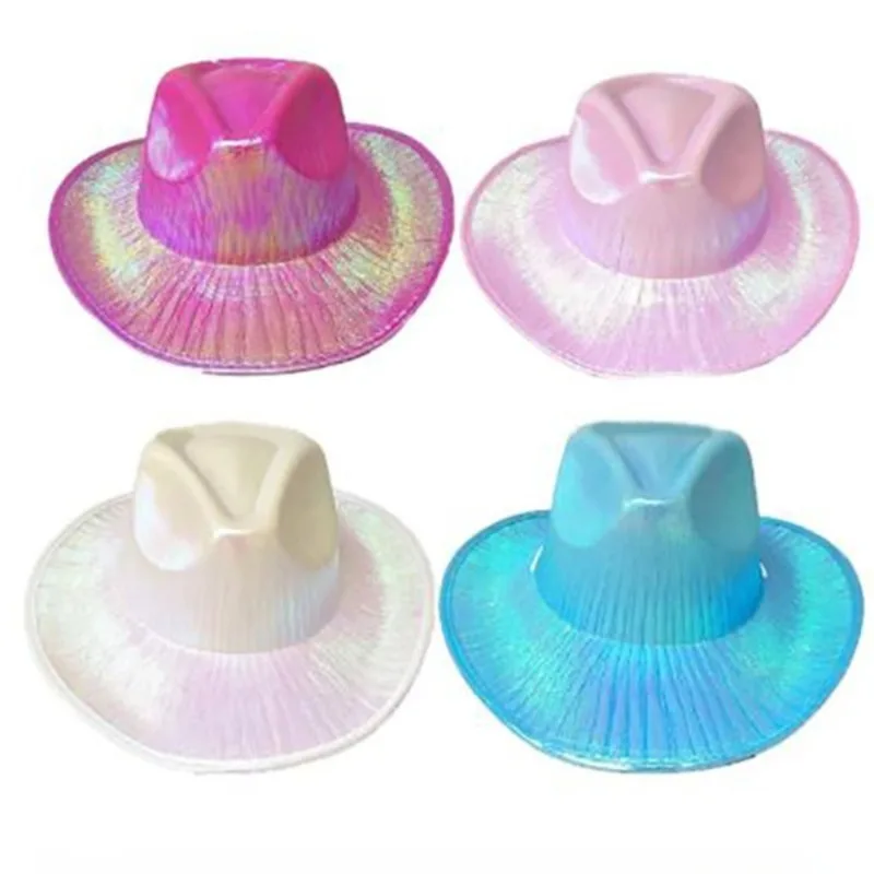 Western Magic Cowboy Hat Neon Flash Space Cowboy Hat Halloween Carnival ...