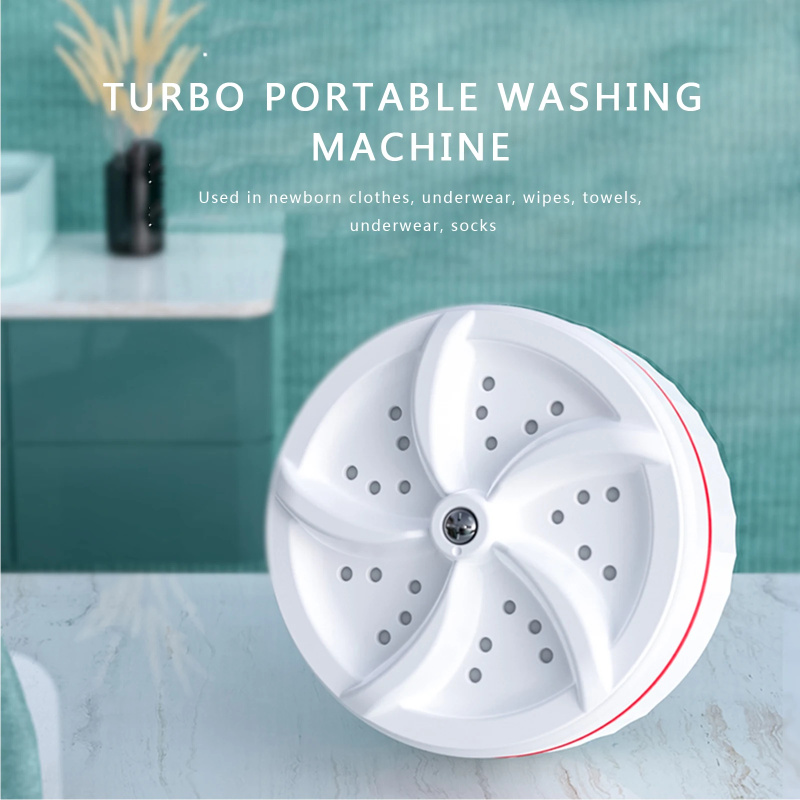 Mini Ultrasonic Turbo Washing Machine Portable Usb Powered Washer ...