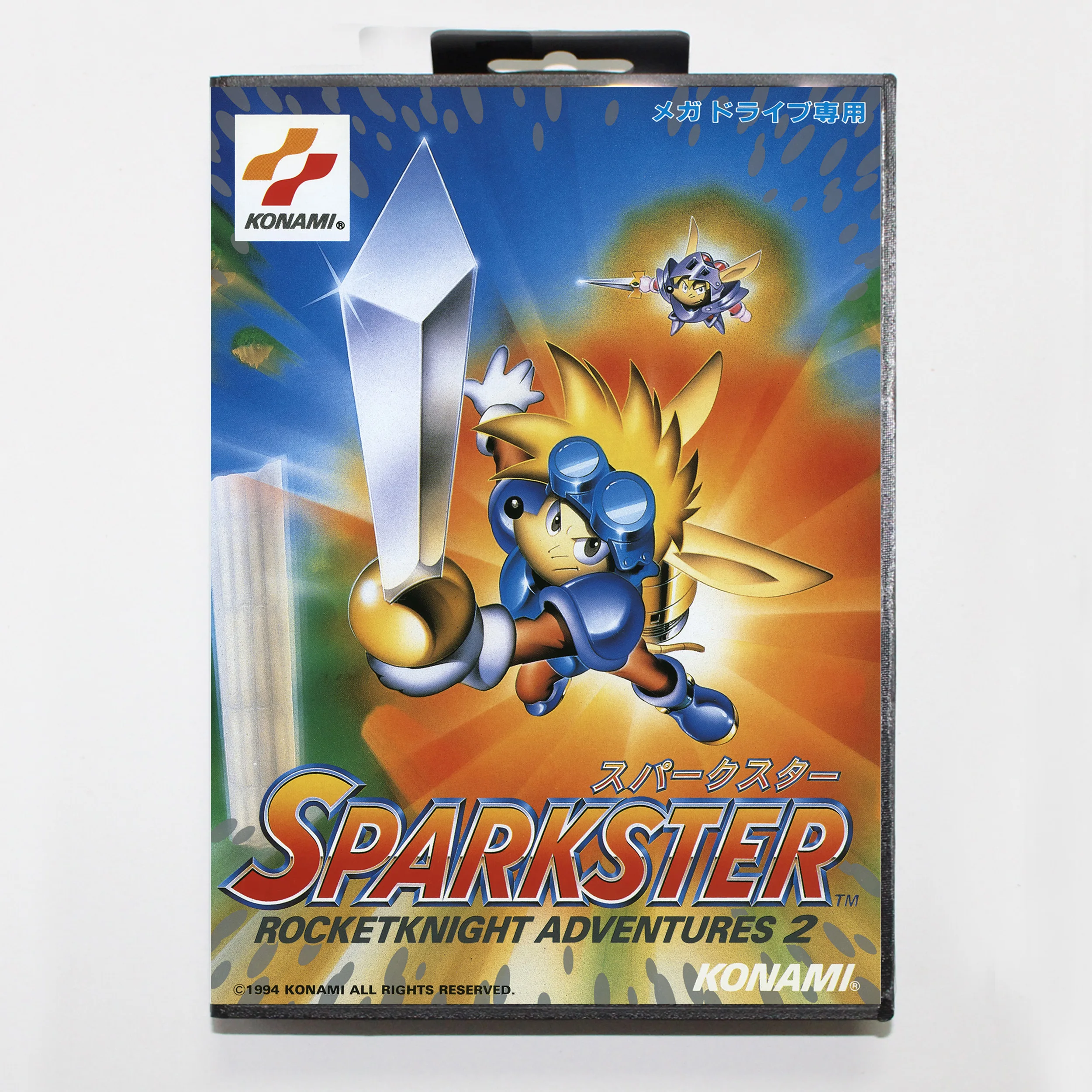 Tarjeta-de-juego-Sparkster-Rocket-Knight-Adventures-2-con-caja-de-venta-al-por-menor-carrito.jpg