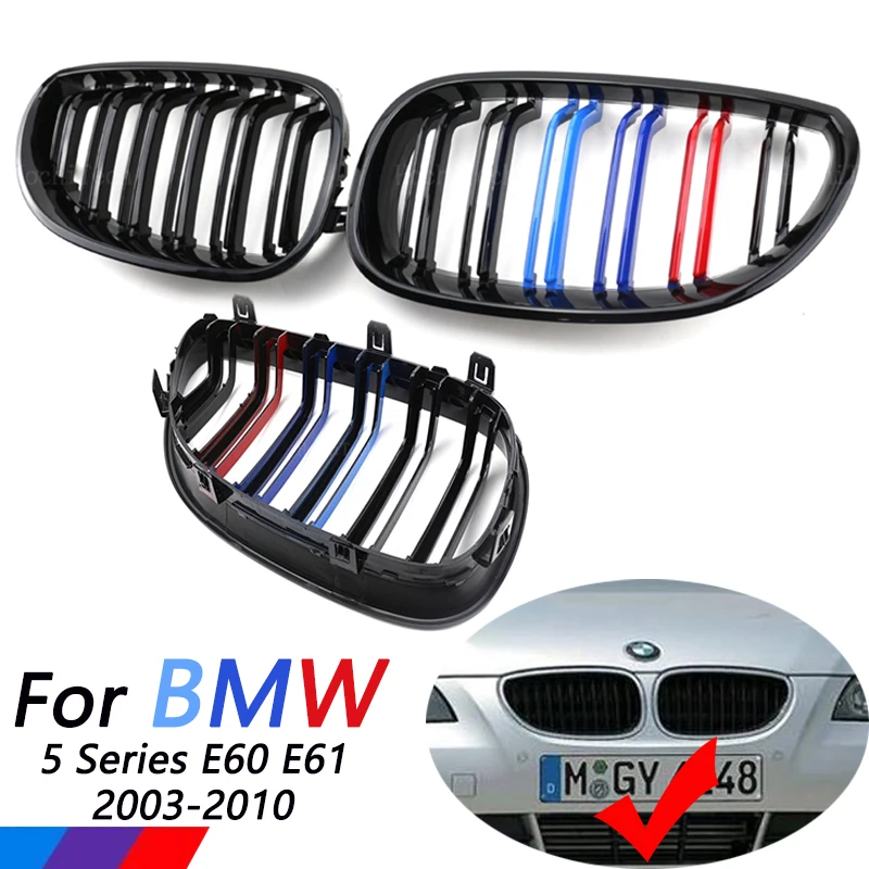 Car Front Bumper Grilles Kidney Racing Grill For BMW E60 E61 5 Series ...