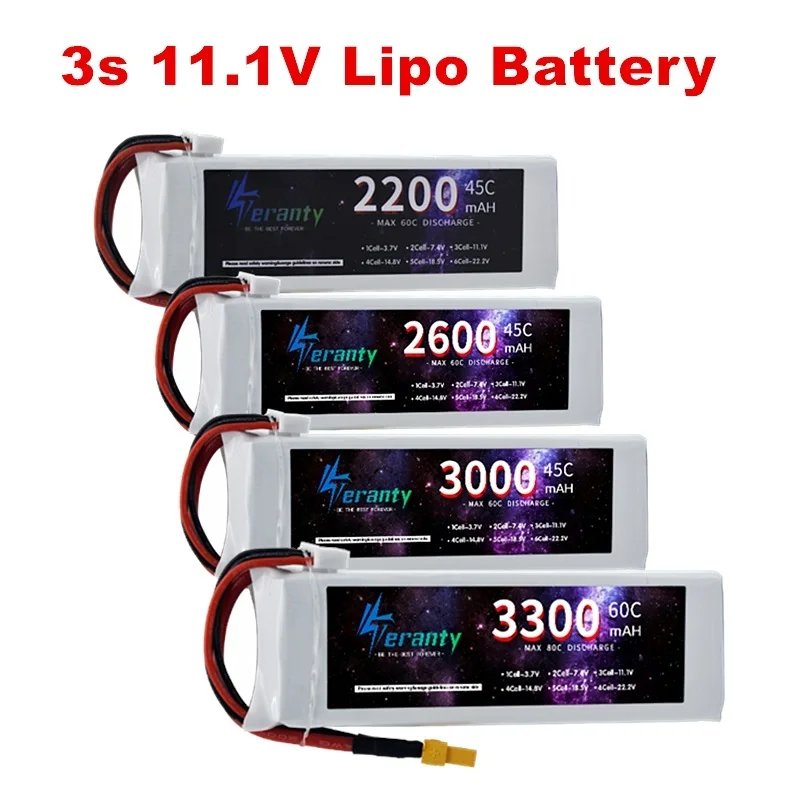 2PCS-3S-Battery-2200mAh-11-1v-2600MAH-lipo-Battery-3000MAH-3300MAH-45C ...