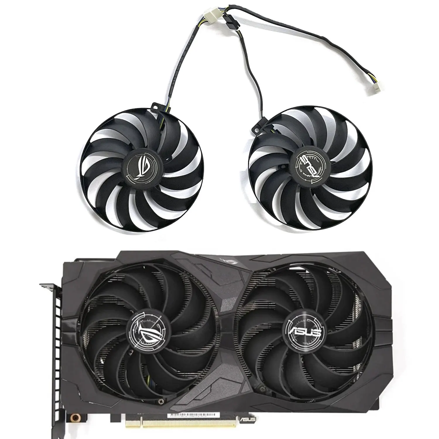 95mm T129215SU 6PIN 12V 0.45A Graphics Card Fan Replacement For ASUS ...