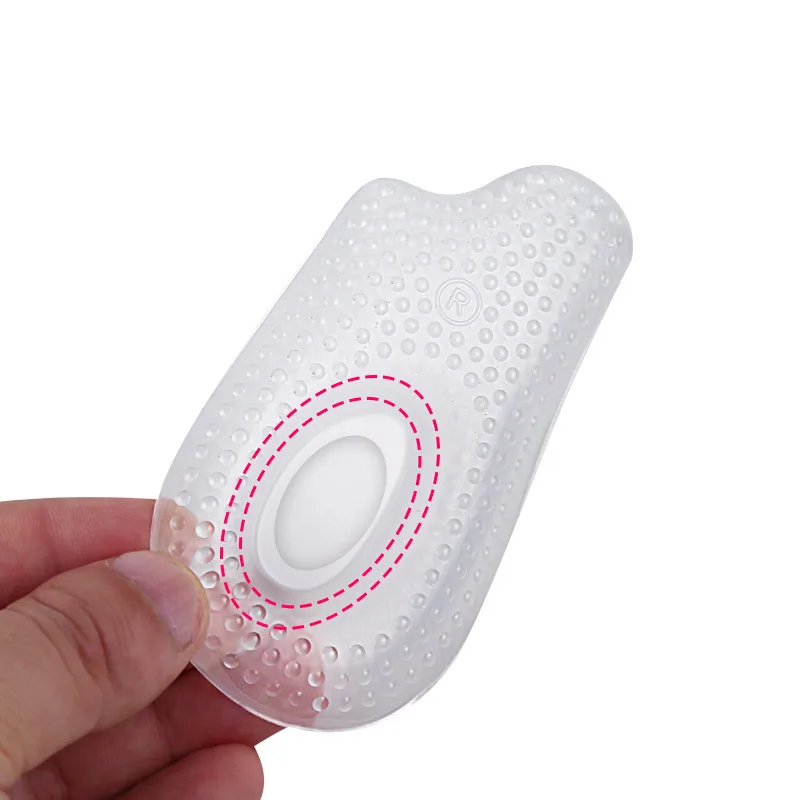 Silicone-massage-shock-absorption-soft-half-size-insole-concave ...