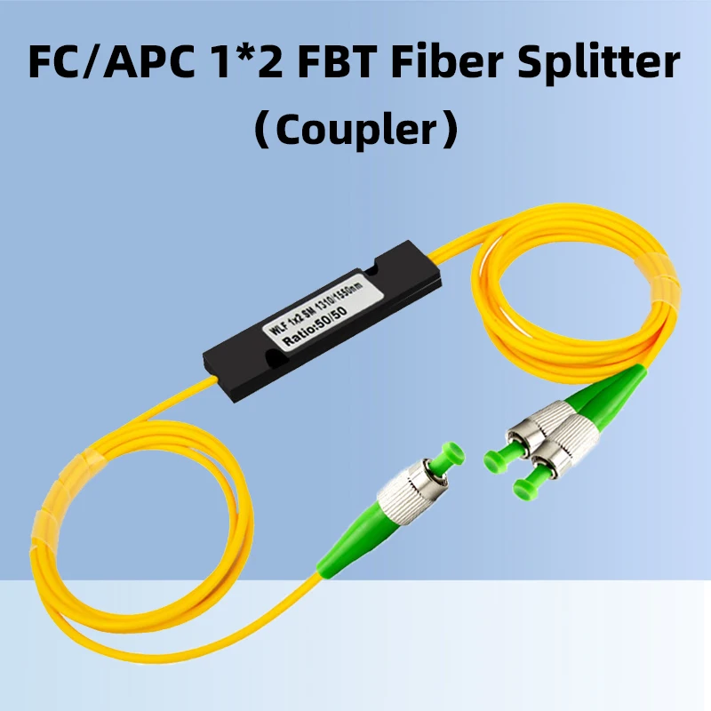 FC-APC-1-2-FBT-Fiber-Optic-Splitter-1310-1550nm-Dual-Window-50-50-Ratio ...