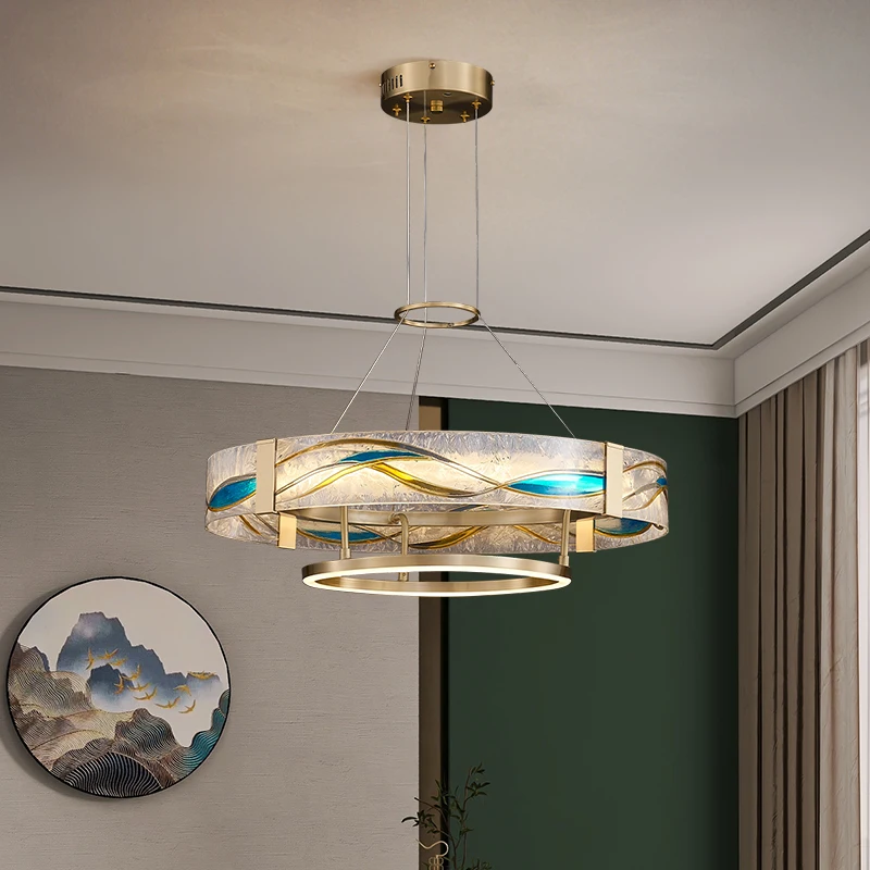 Post-Modern Light Luxury All Copper Living Room Chandelier Hall Main ...