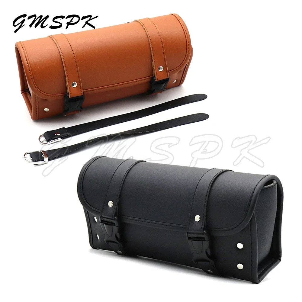 Universal-PU-Leather-Motorcycle-Tool-Bag-Front-Fork-Handlebar-Toolkit ...