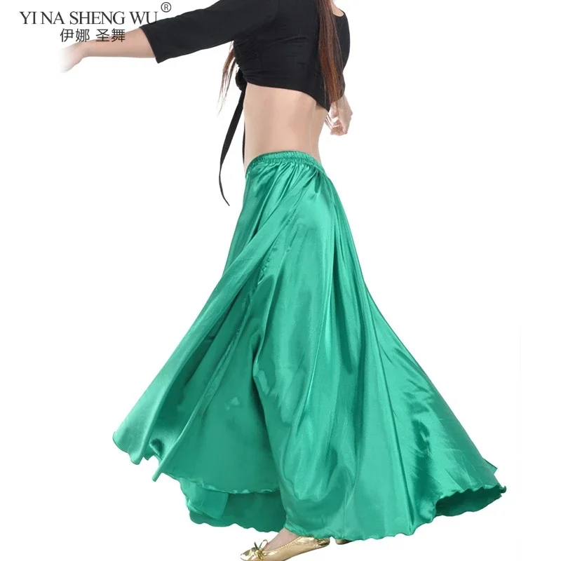 360-Degree-Satin-Skirt-Belly-Dance-Women-Gypsy-Long-Skirts-Dancer ...