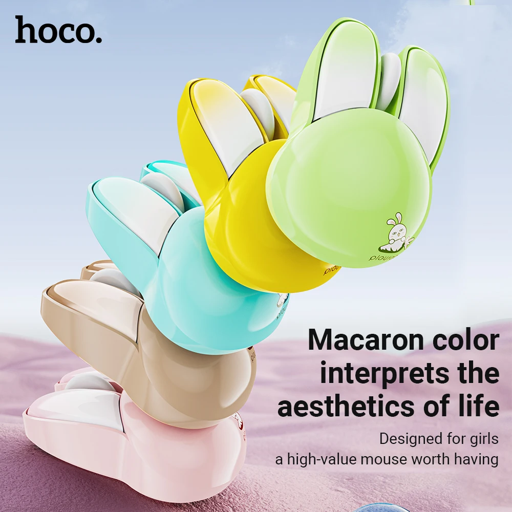 HOCO-2-4G-Wireless-Mouse-Cute-Rabbit-Design-3D-Ergonomic-Mice-Silent ...
