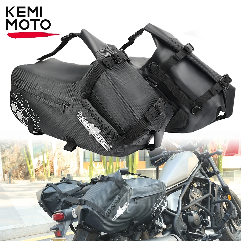 KEMiMOTO-Motorcycle-Bag-28L-Waterproof-Travel-Luggage-Saddlebags-For ...