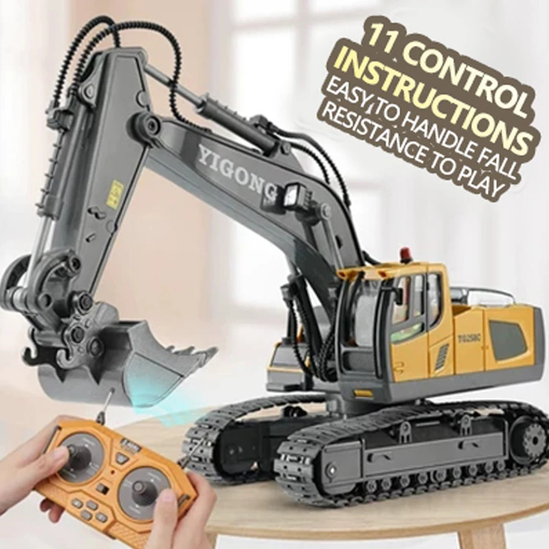 RC Excavator Dumper Car 2.4G Remote Control Engineering Vehicle Crawler ...