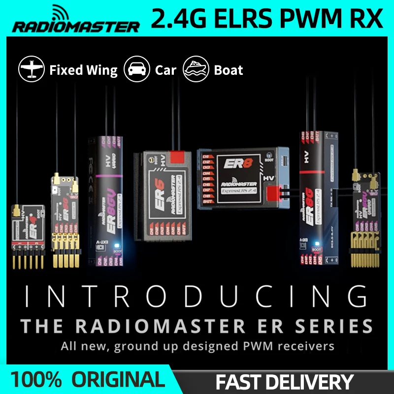 Radiomaster-receptor-ELRS-PWM-2-4-GHz-ER4-4CH-ER6-ER6G-ER6GV-6CH-ER8 ...