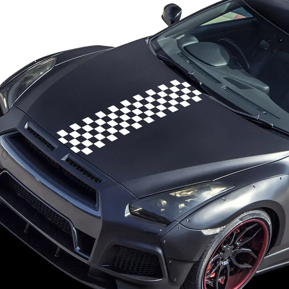 Grid-Stripe-Pattern-Car-Hood-Sticker-Racing-Sports-Decals-Vinyl-Auto ...
