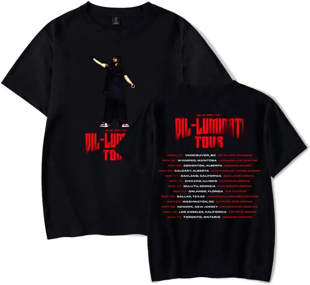 Diljit-Dosanjh-2024-Dil-Luminati-Tour-Merch-T-Shirt-Short-Sleev-Classic ...