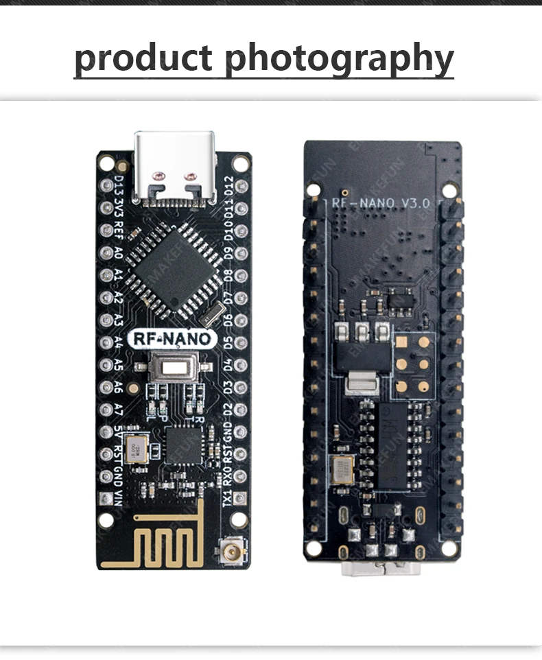 RF-Nano для Arduino Nano V3.0, плата Nano типа C ATmega328P CH340 ...
