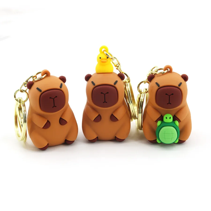 Cute-Capybara-Keychain-Cartoon-Animal-Capybara-Duck-Capybara-Hug-Turtle ...