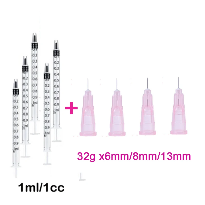 1ml Syringes Painless Small Needle 32G * 4mm , 32G * 6mm , 32G * 8mm ...