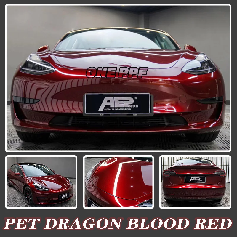 Glossy-Color-Dragon-blood-red-DIY-Car-Body-Films-Vinyl-Car-Wrap-Sticker ...