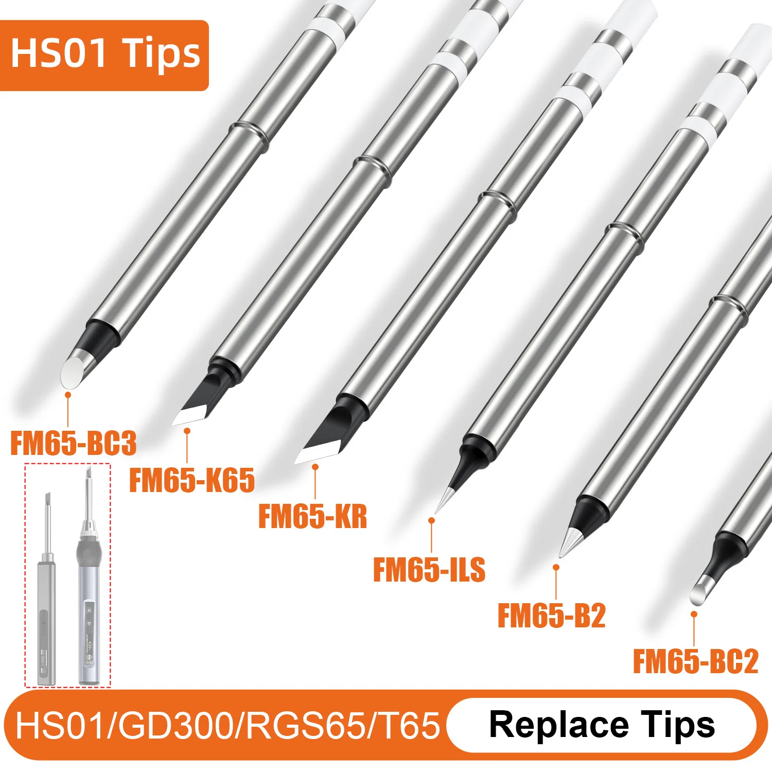 High-quality HS01 Replacement Soldering Iron Tips for GVDA GD300 SH72 ...