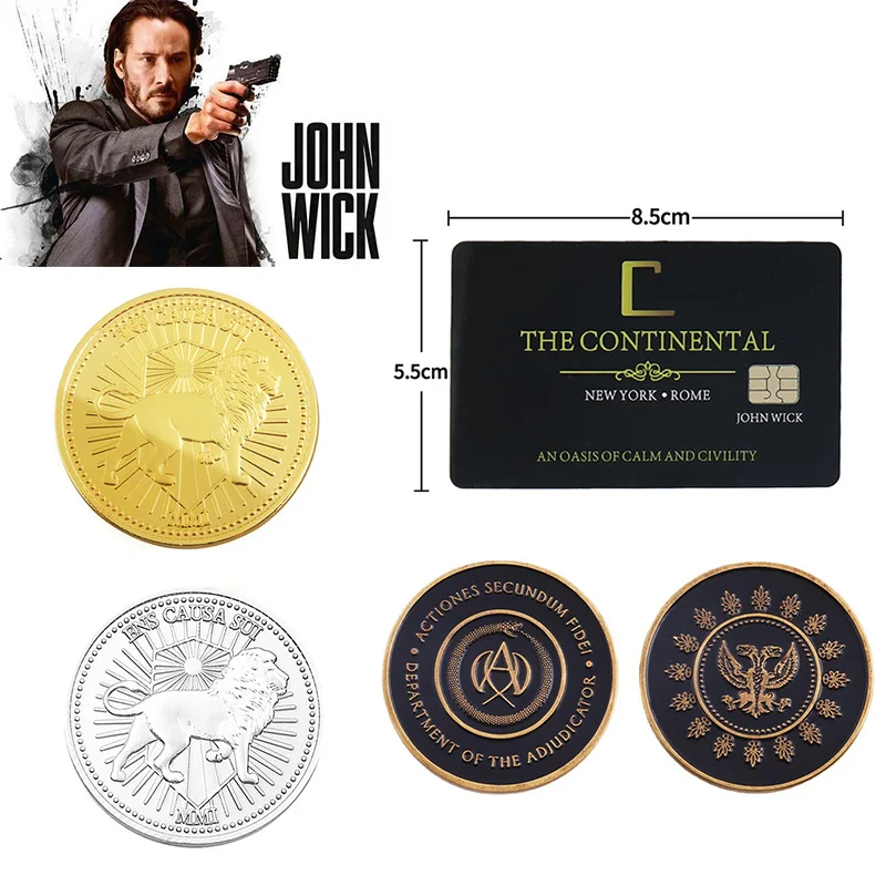 Preto-Medalh-o-John-Wick-Filme-Gold-Coin-Cosplay-Continental-Hotel-Cart ...