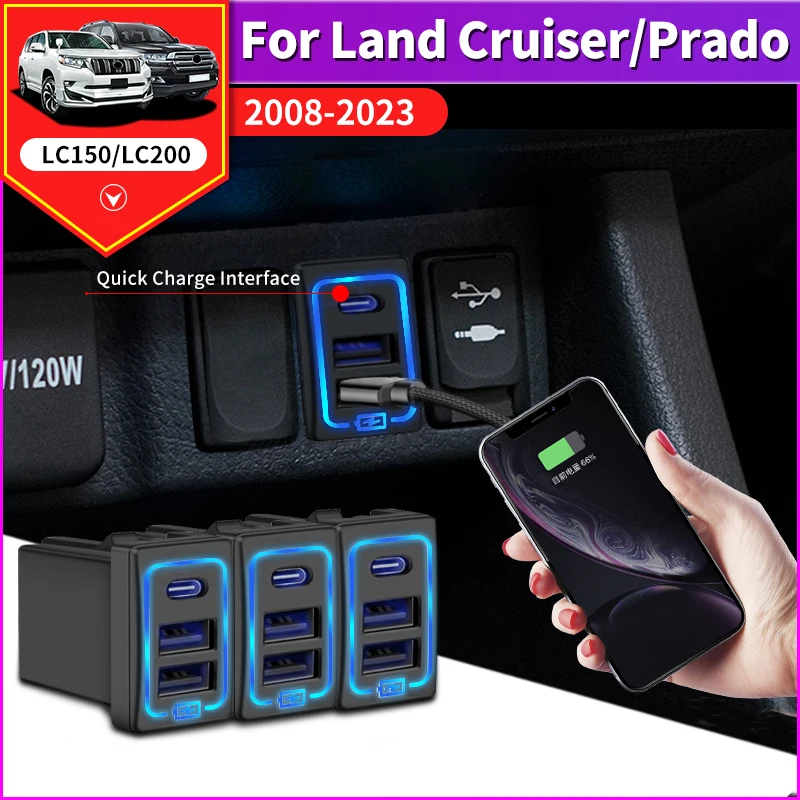 Car-USB-Quick-Charger-QC3-0-For-Toyota-Land-Cruiser-200-Prado-150 ...