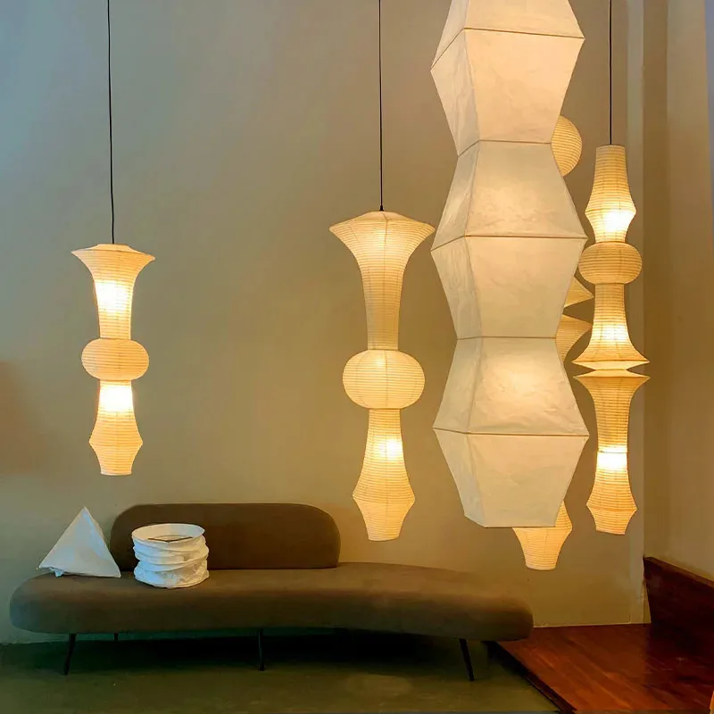 Japanese-pendant-lights-Rice-Paper-lamp-shade-Corner-Designer-Noguchi ...