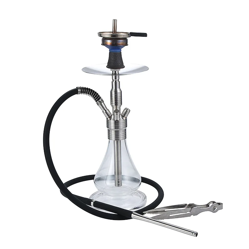 50cm-Stainless-Steel-High-end-Hookah-Full-Set-Single-Tube-Shisha-Glass ...