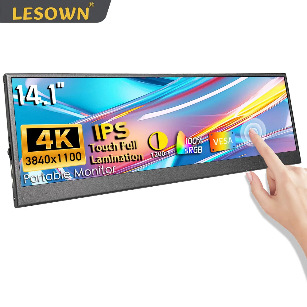 LESOWN-IPS-Monitor-HDMI-tira-longa-esticada-tela-auxiliar-para-PC-caixa ...