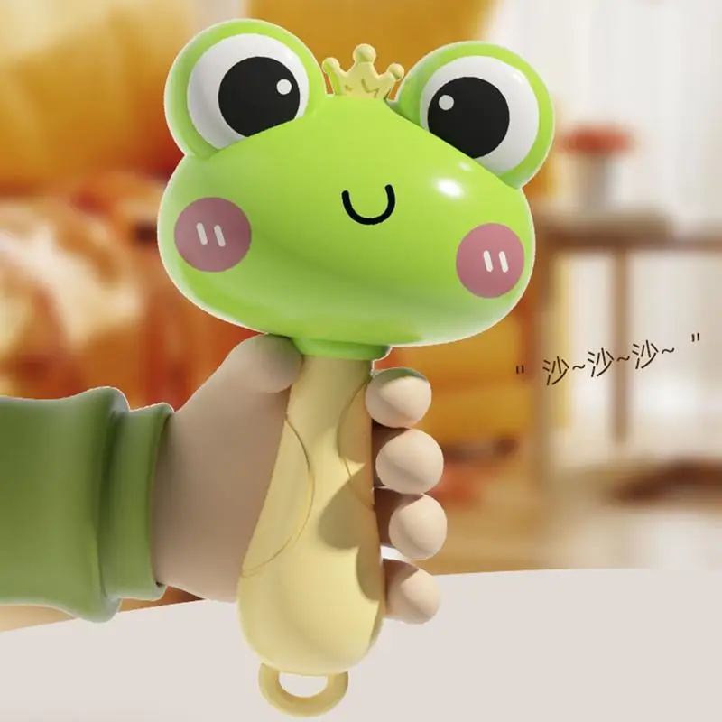 Baby-Hand-Rattles-Maracas-Frog-Duck-Soothing-Hand-Grip-Rattles-Toys ...