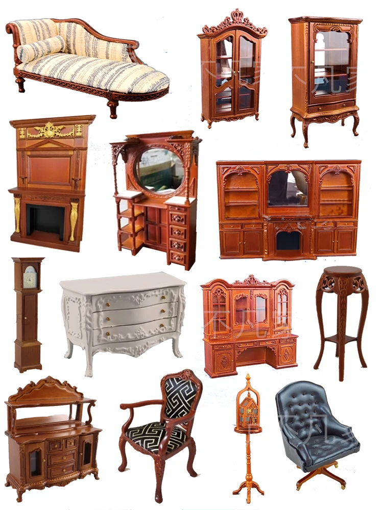 Dollhouse-Miniature-Furniture-Bjd-Doll-1-12-Vintage-Scene-Home-Decor ...