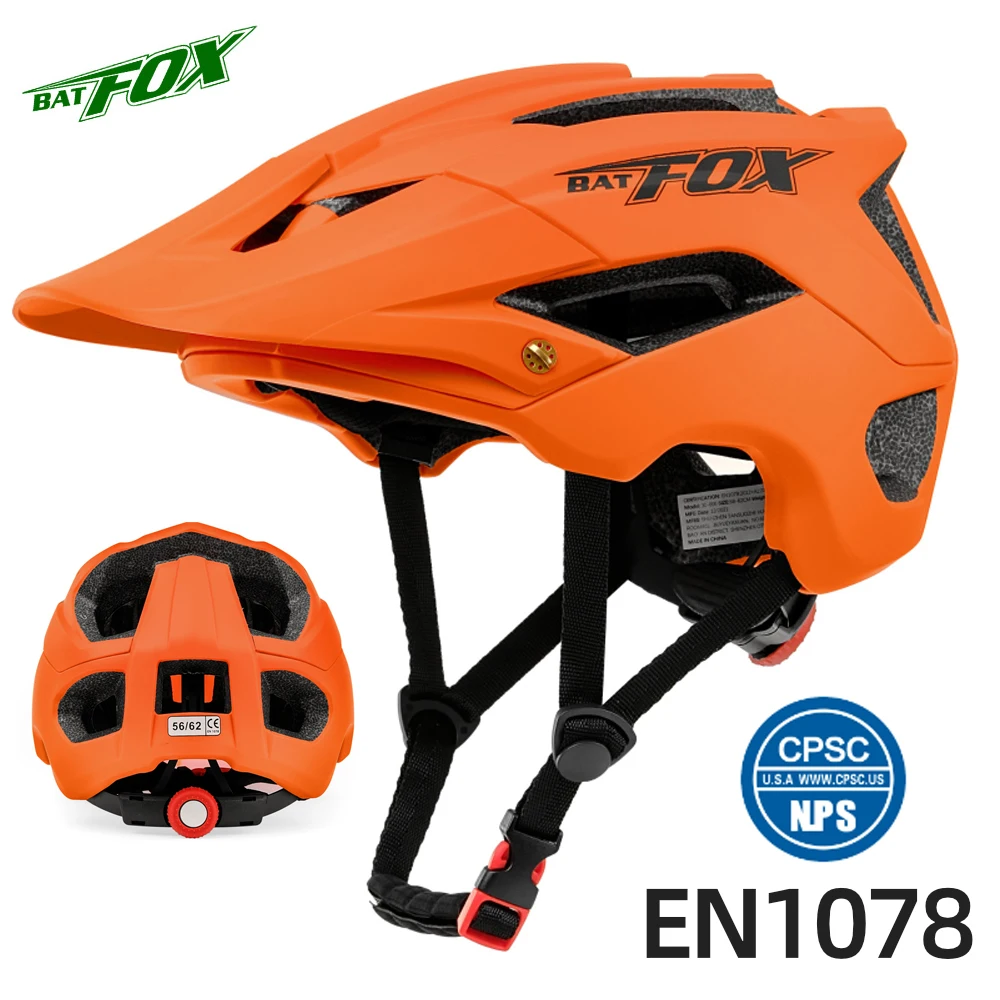 Batfox novo capacete da bicicleta mtb laranja capacete de segurança ...