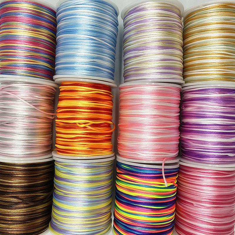 Colorido-chin-s-Knot-Line-Cord-Silk-Satin-Cord-Nylon-Cord-DIY-String ...