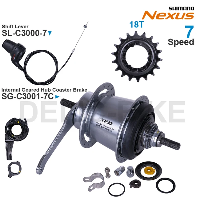 SHIMANO NEXUS Internal Geared Hub SG-C3000-7C SG-C3001-7C and Shift ...