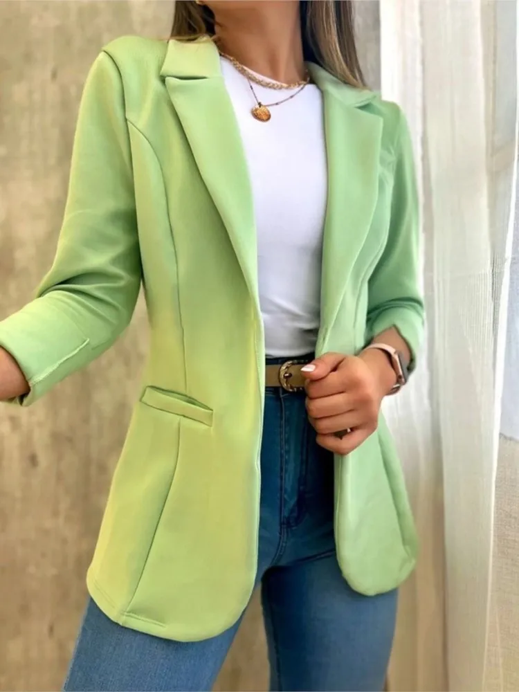 Blazer-elegante-para-mujer-nuevo-Oto-o-Invierno-manga-larga-informal ...