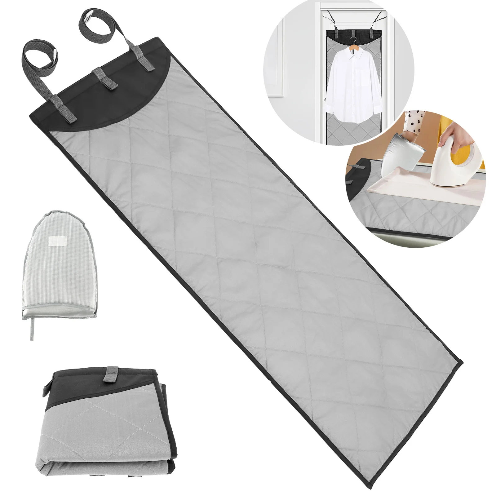 New Portable Ironing Mat Over The Door Press Pad with Steamer Glove ...
